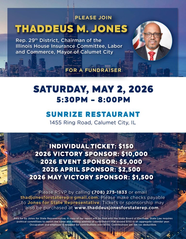 Please Join Us On May 2nd - Thaddeus Jones for State Rep